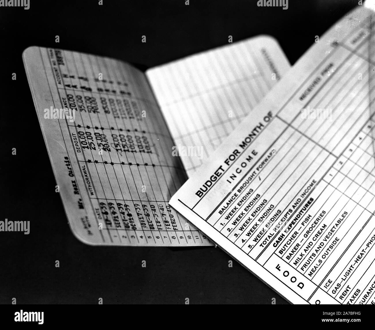 Historical bank book hi-res stock photography and images - Alamy