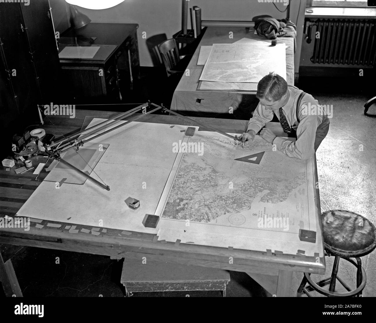 Cartography map maker Black and White Stock Photos & Images - Alamy