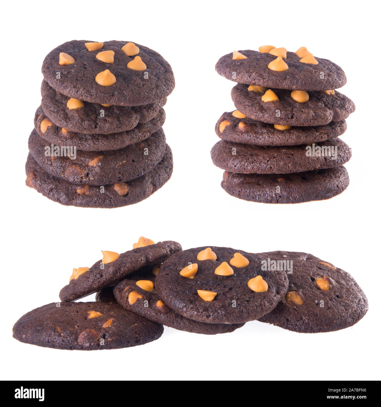 Cookies or Chocolate chips cookies with concept design Stock Photo - Alamy