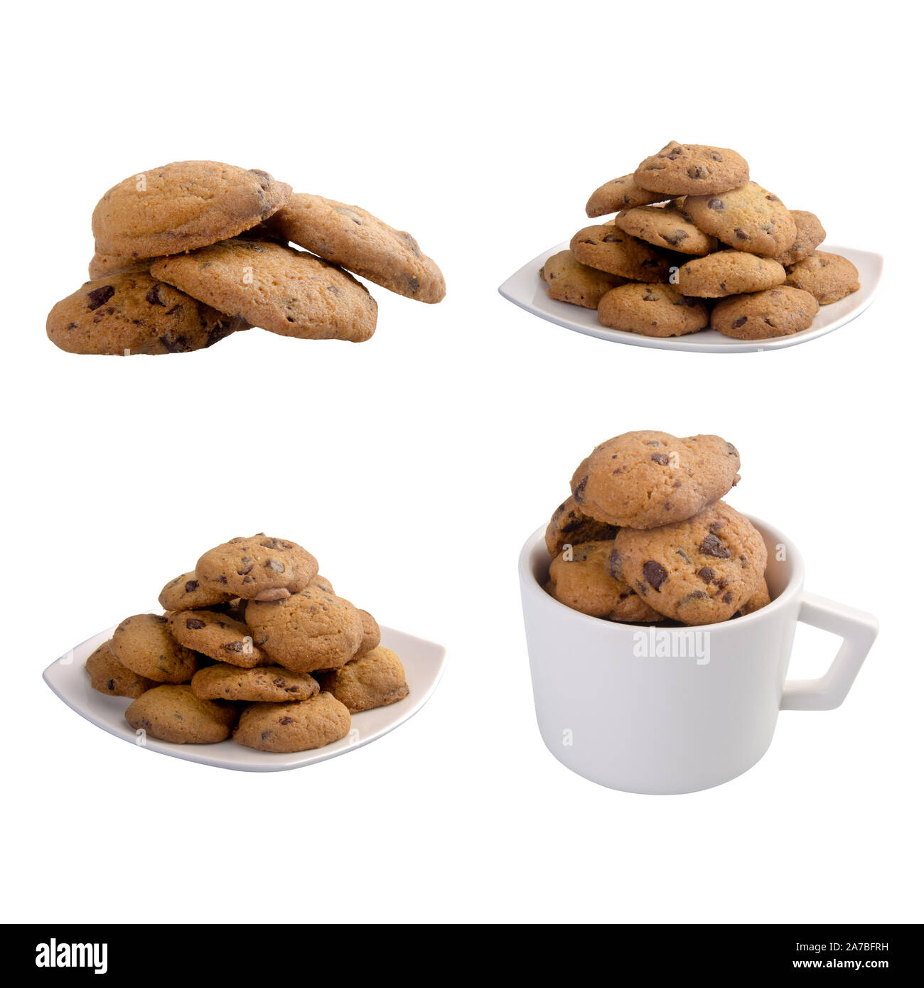 Cookies or Chocolate chips cookies with concept design Stock Photo - Alamy