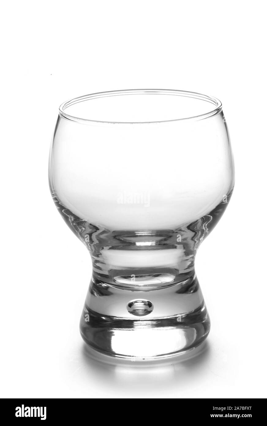 Empty Drinking Glass Isolated On White Stock Photo - Alamy