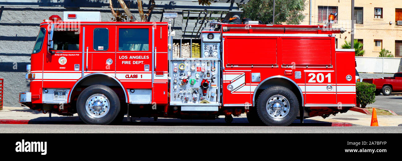 LAFD Los Angeles Fire Department Truck Stock Photo - Alamy