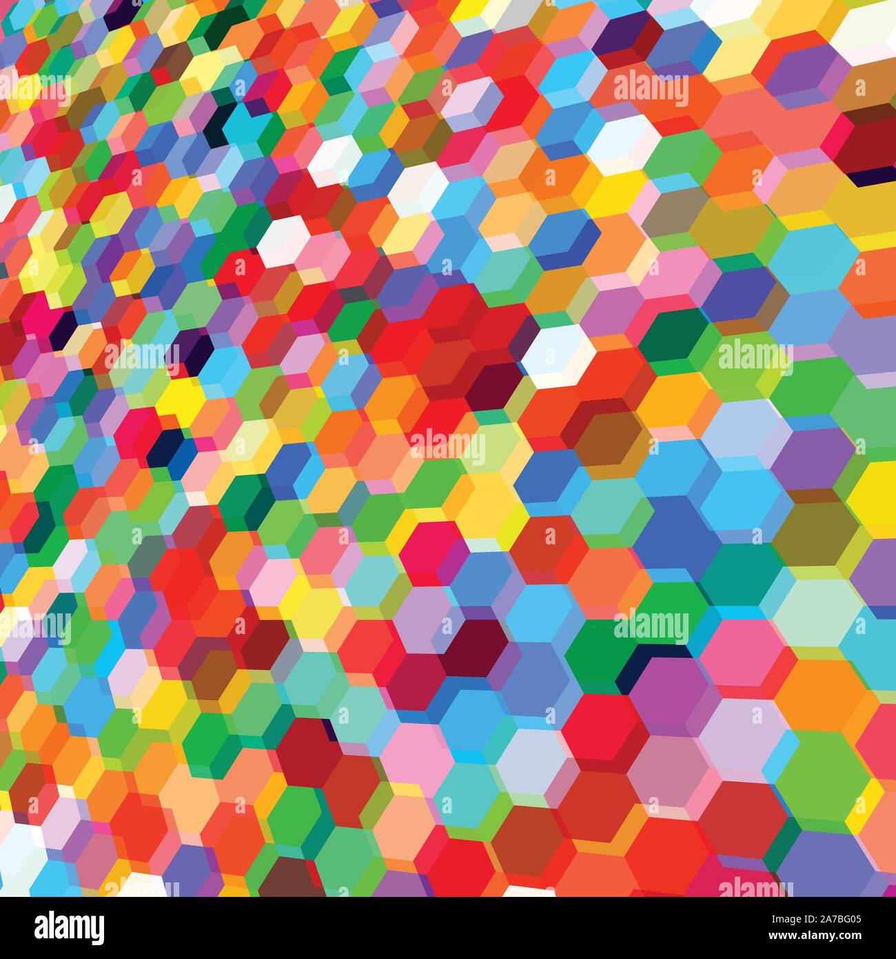 Abstract background with colorful hex polygons Stock Vector Image & Art ...