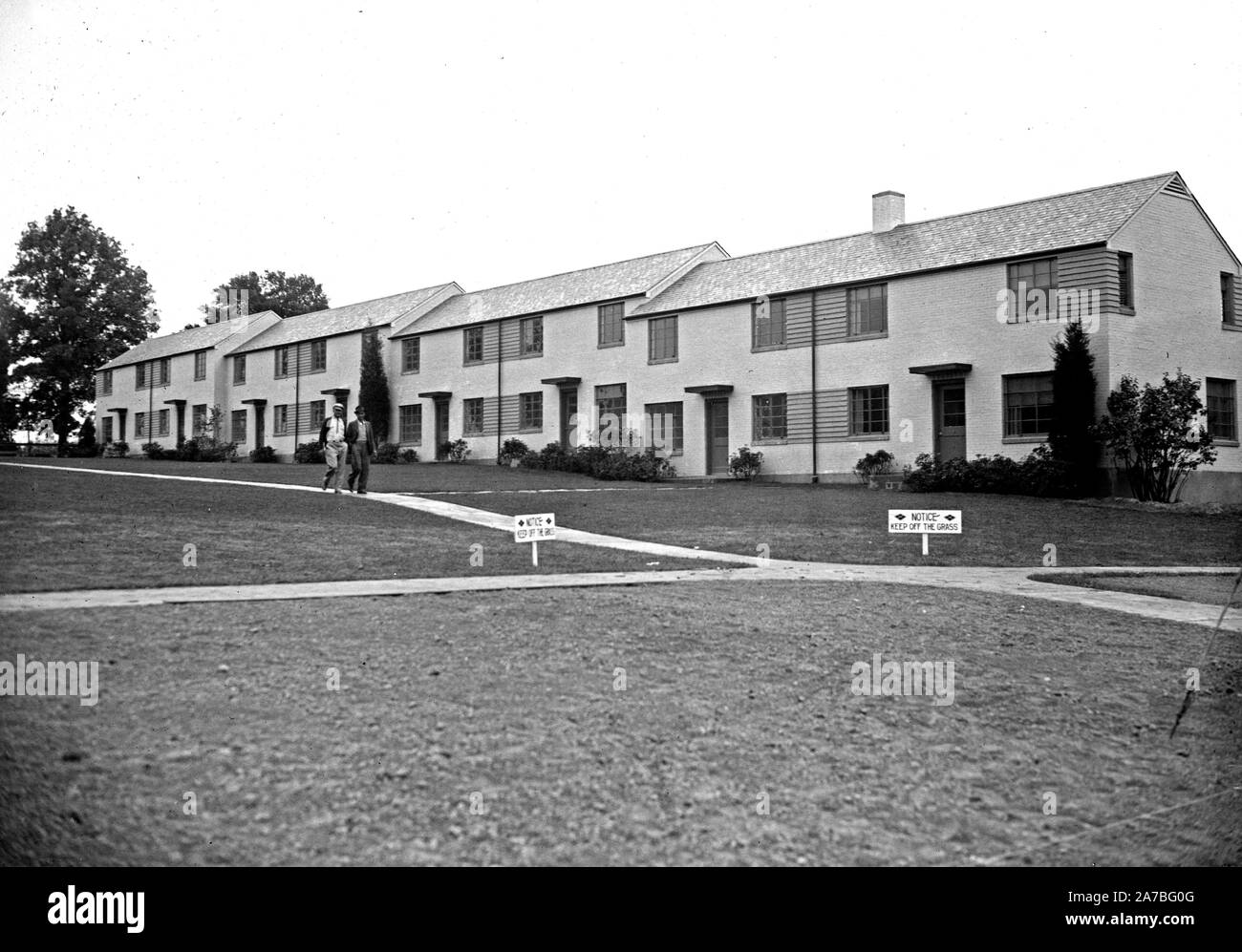Low-rent housing project completed, Berwyn Heights, MD built by the ...