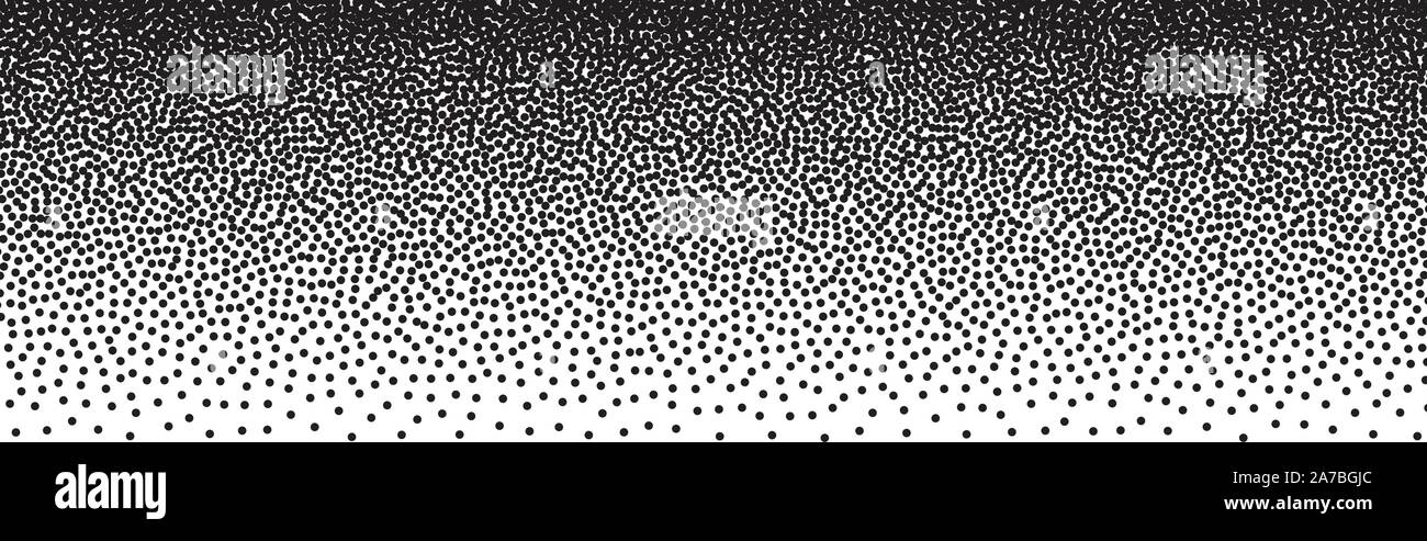 Dotwork gradient background, black and white scattered stipple dots ...