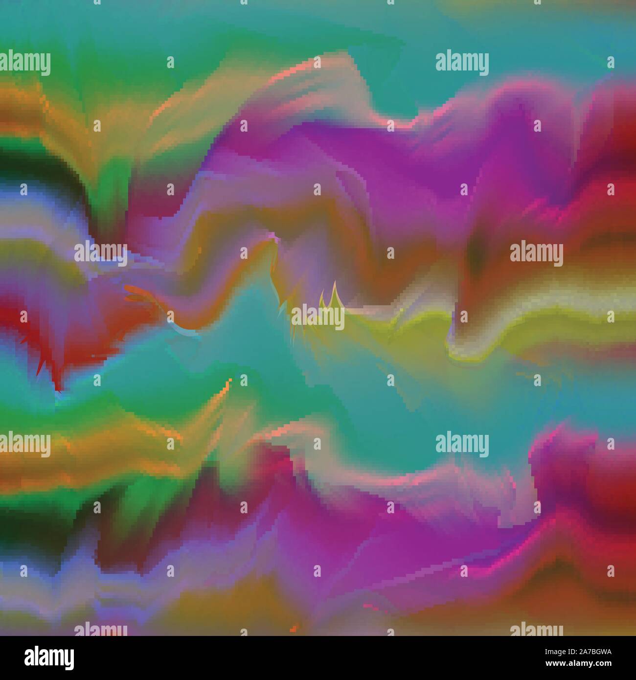 Glitch background with shiny glowing blurred colors flow Stock Vector ...