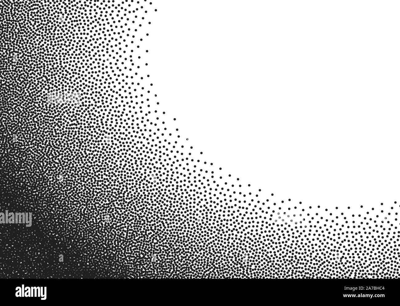 Dotwork gradient background, black and white scattered stipple dots ...
