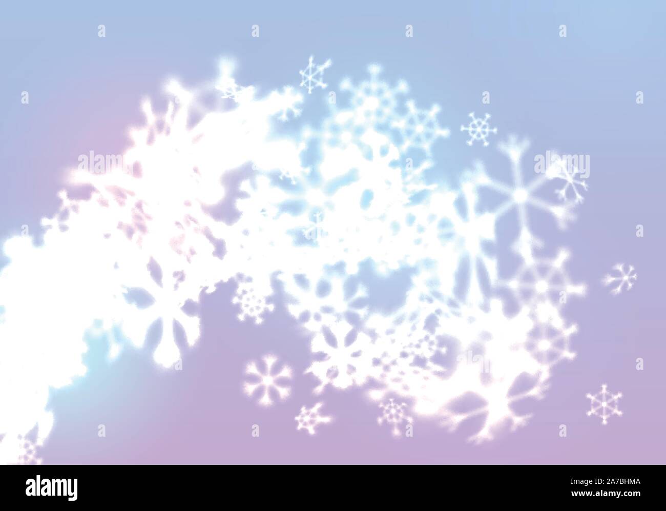 Christmas snowflakes background with falling and swirling snow Stock ...