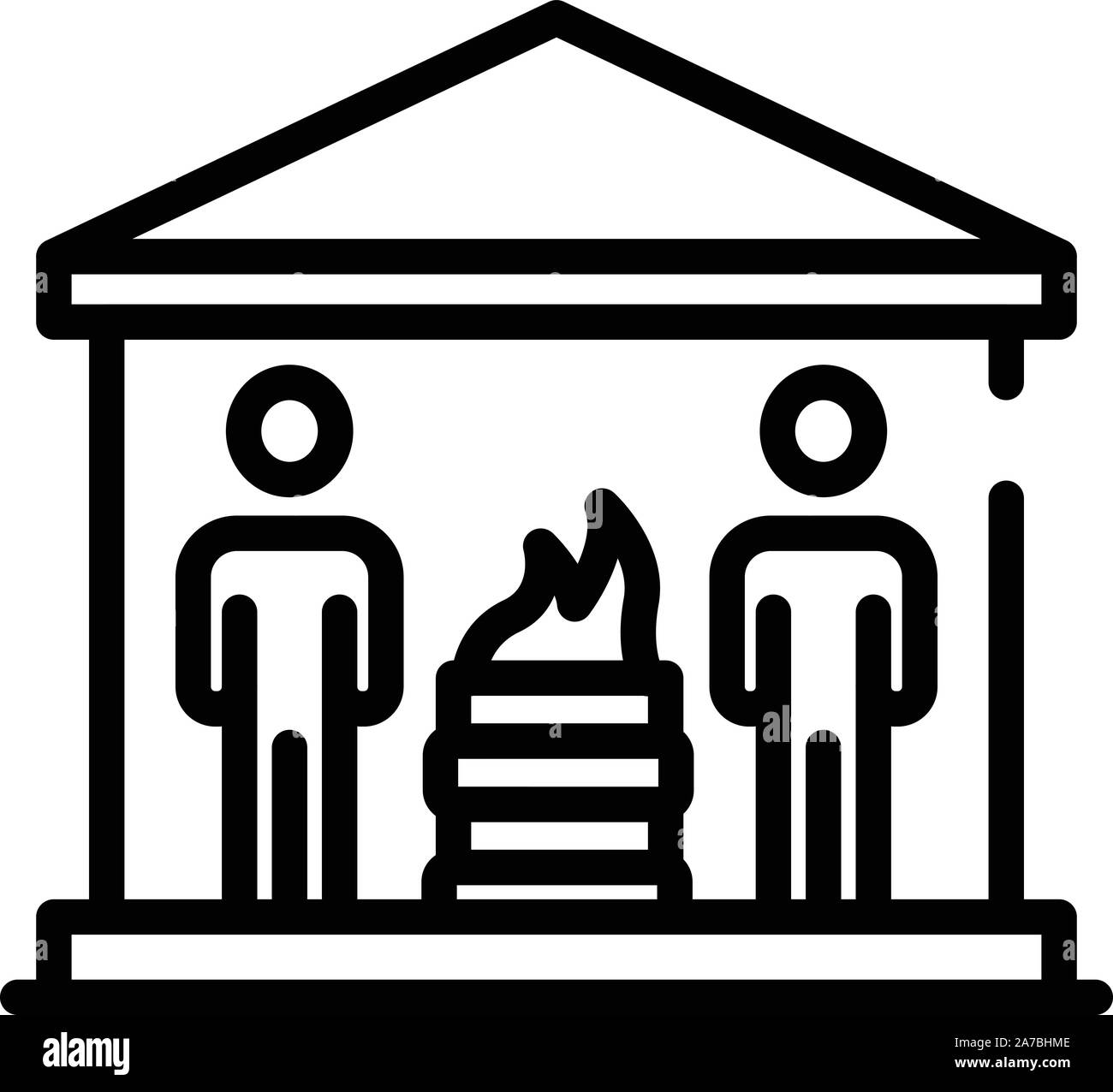 Homeless people icon, outline style Stock Vector Image & Art - Alamy