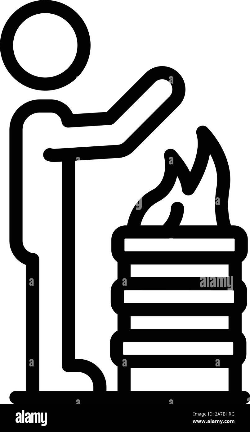 Man near fire Cut Out Stock Images & Pictures - Alamy
