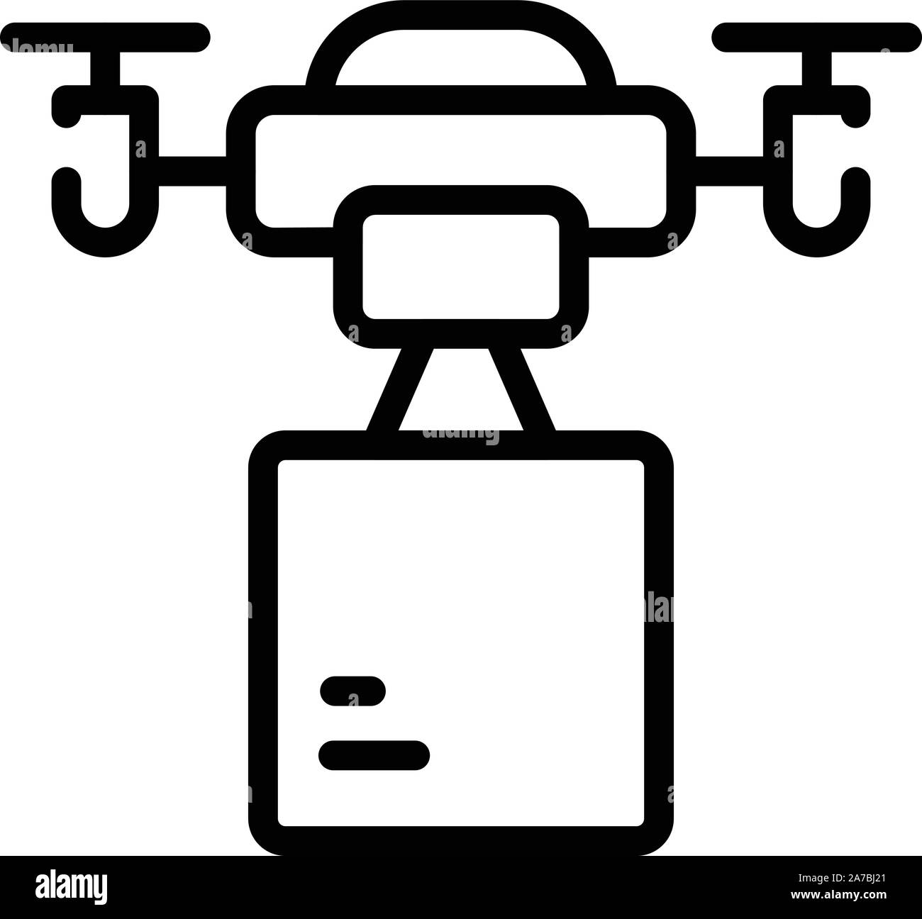 Remote control drone delivery icon, outline style Stock Vector Image ...