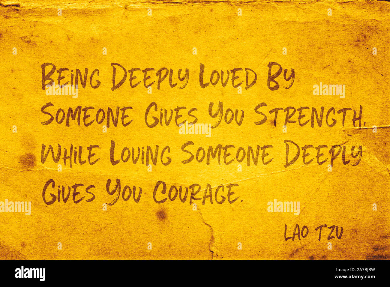 Being deeply loved by someone gives you strength, while loving someone ...
