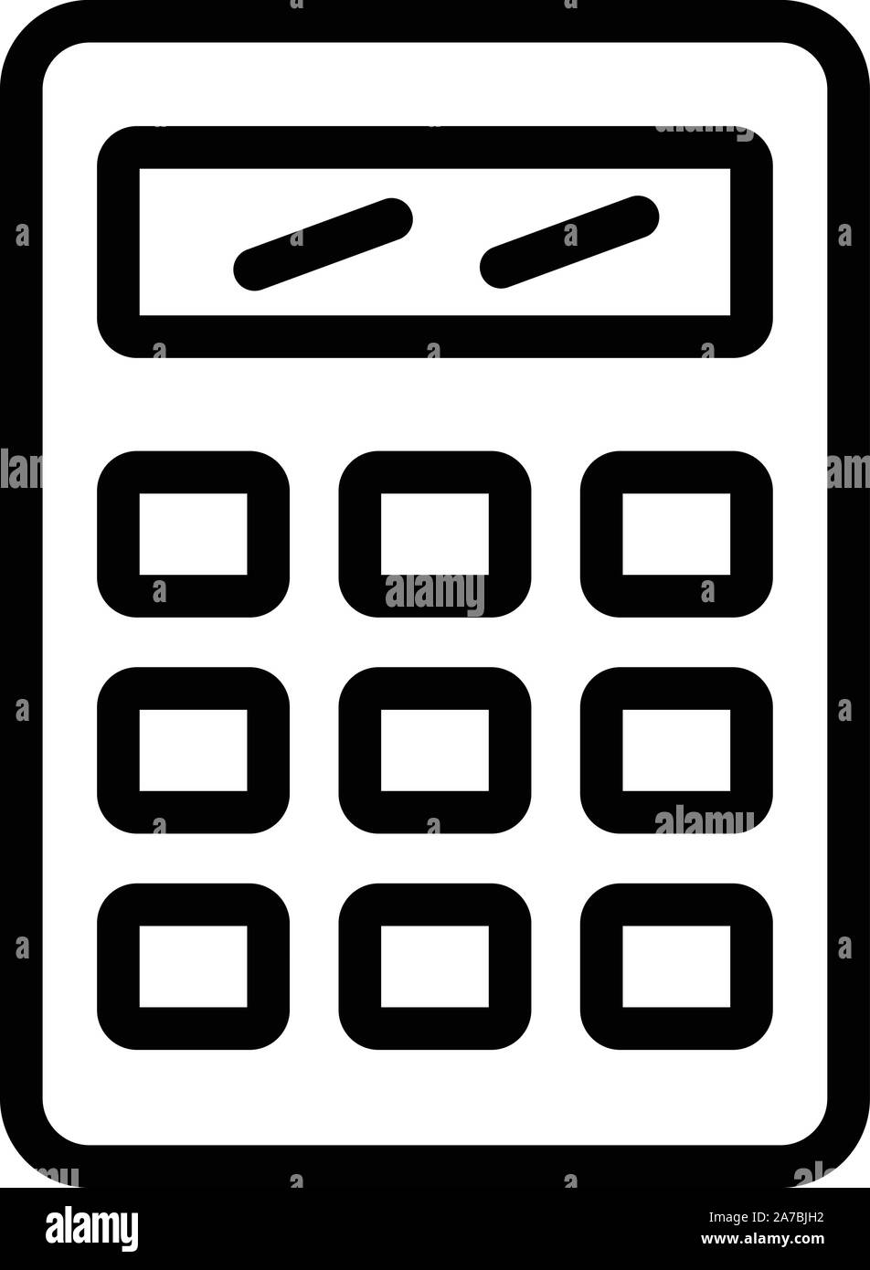 Calculator math coins vector Cut Out Stock Images & Pictures - Alamy