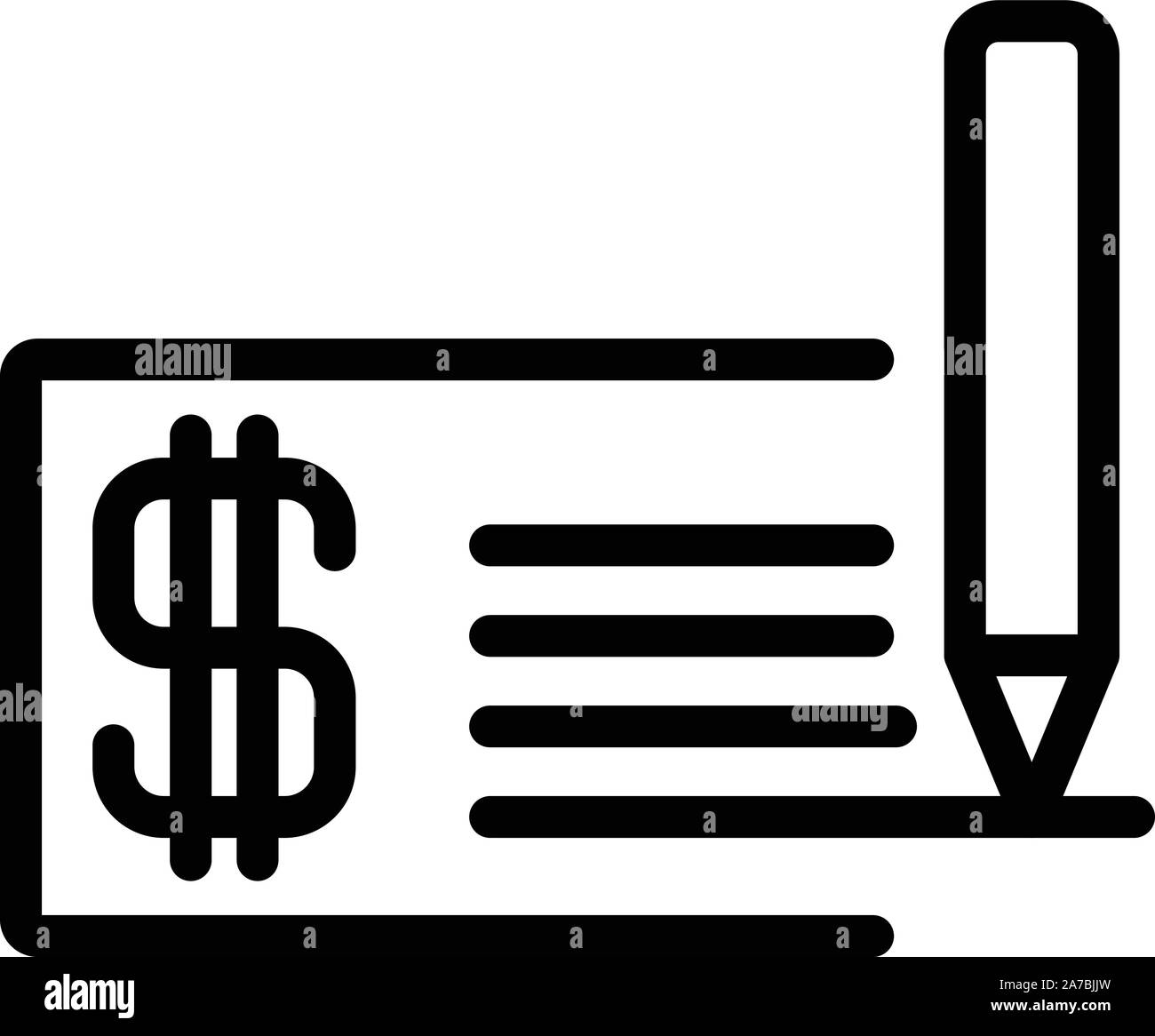 Billing paper icon, outline style Stock Vector Image & Art - Alamy