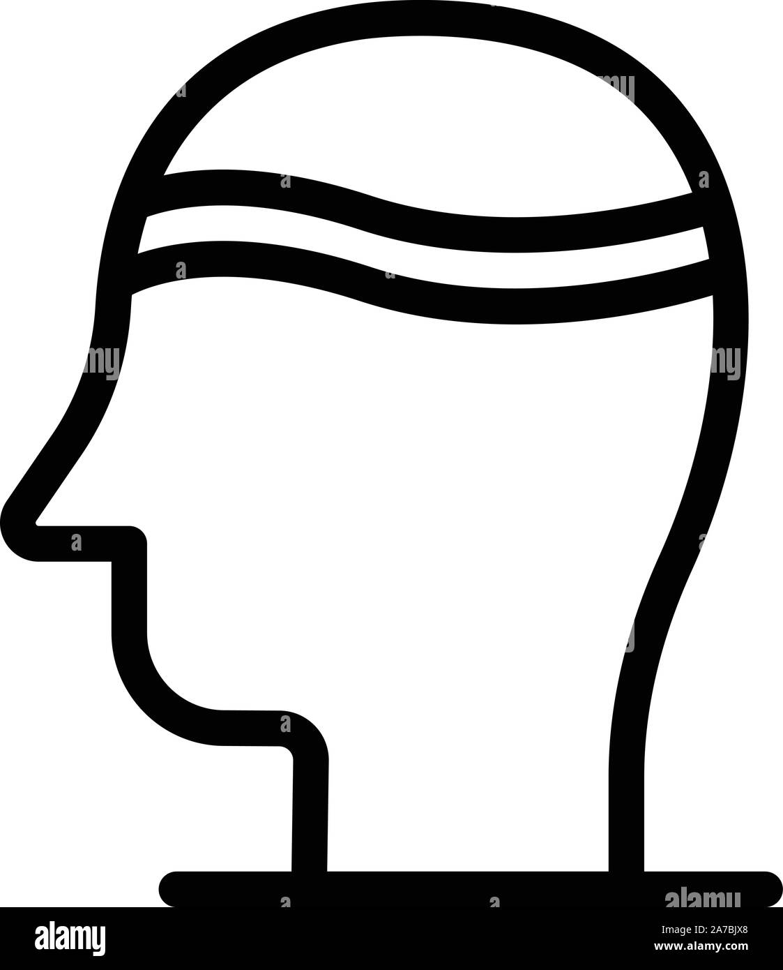 Depressed person icon outline Black and White Stock Photos & Images - Alamy