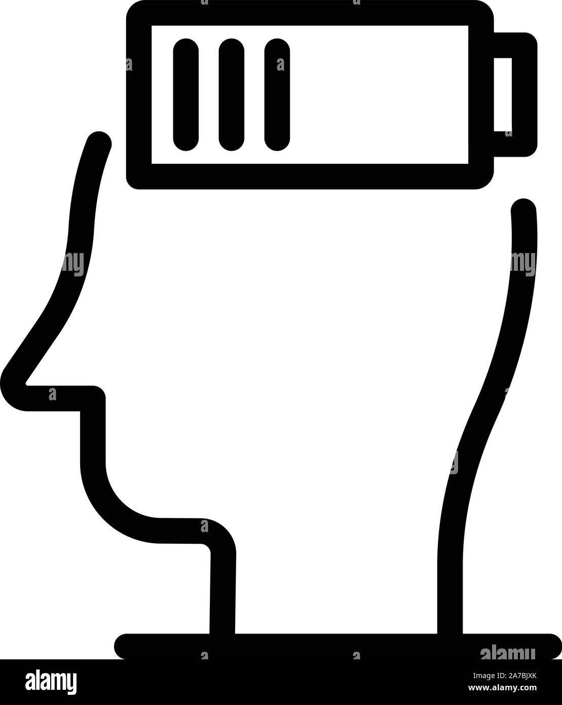 Discharge man battery icon, outline style Stock Vector Image & Art - Alamy