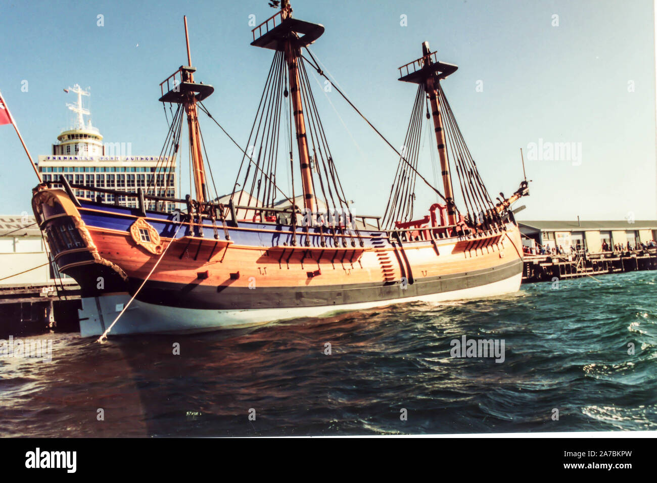 HM Bark Endeavour Replica during construction and after being launched ...