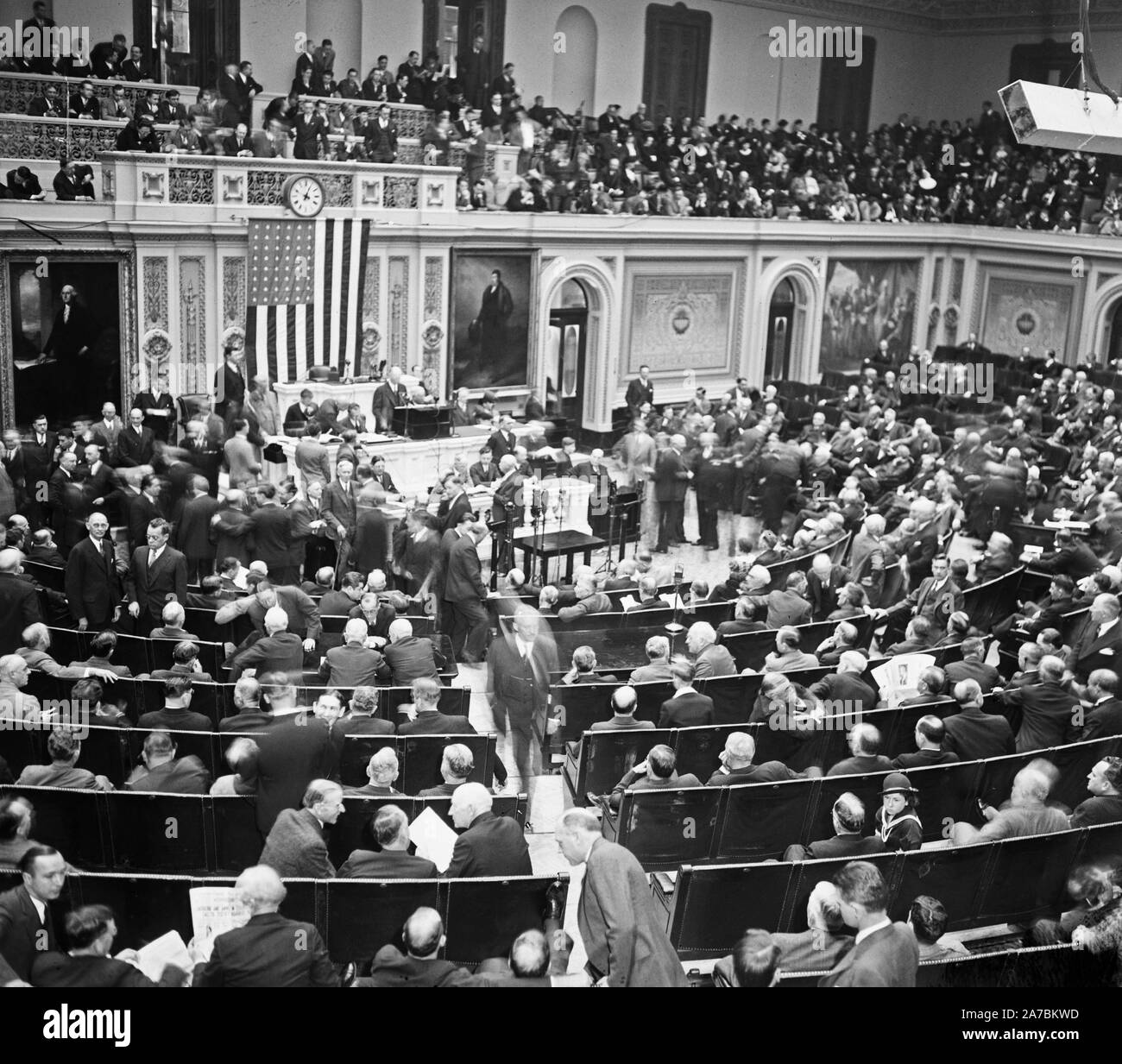 U.S. Capitol - Congress in session ca. 1935 Stock Photo - Alamy