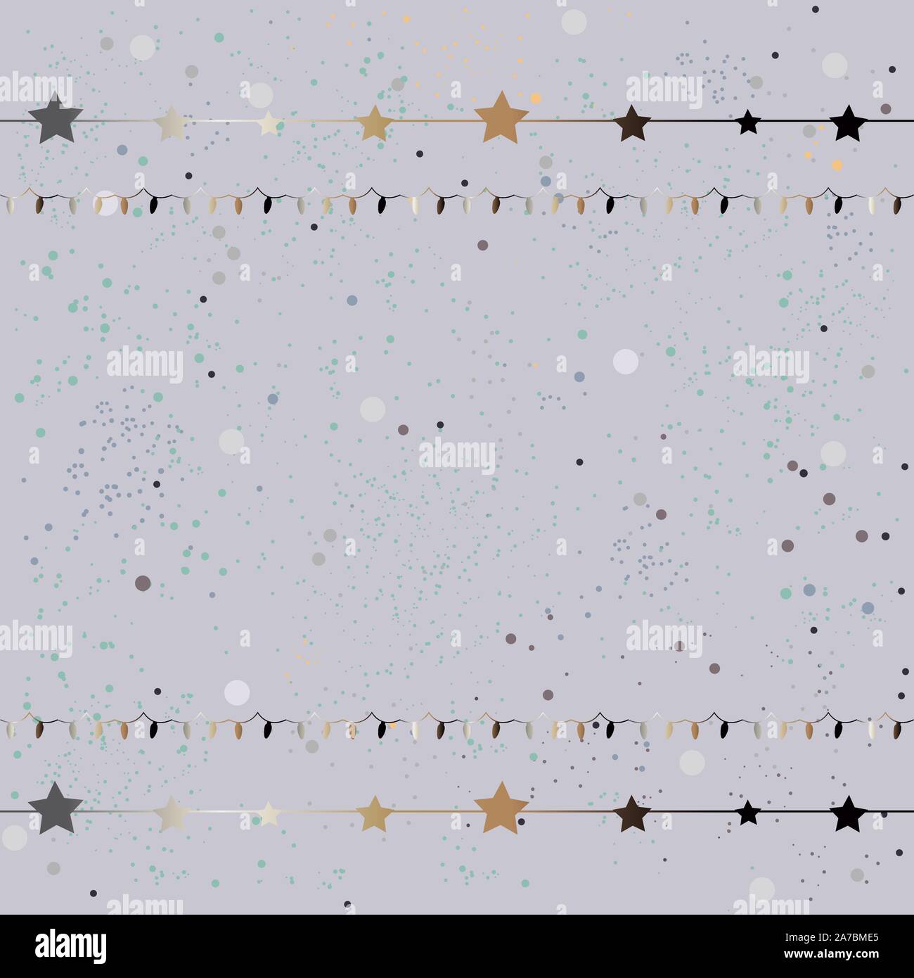 Cute Frame with golden stars on stripes on modern background. Vector ...