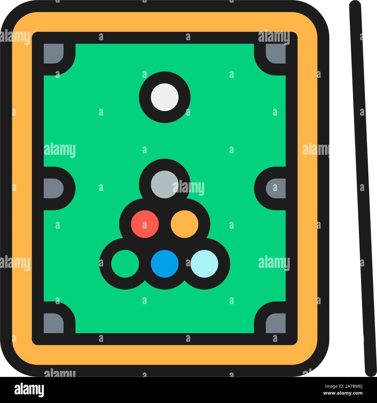 Billiards table playing Stock Vector Images - Alamy