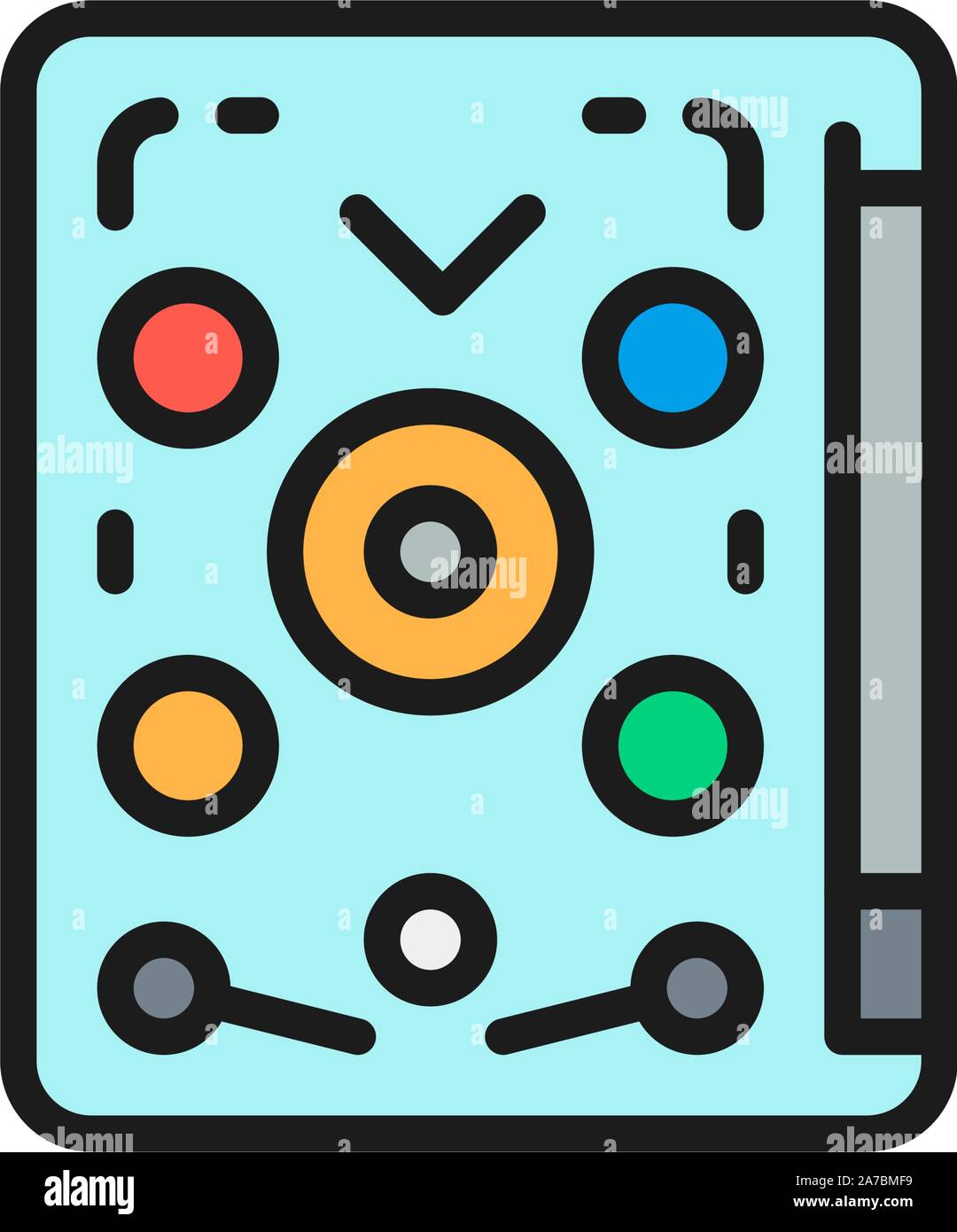 Pinball, playing machine, game flat color line icon Stock Vector Image ...