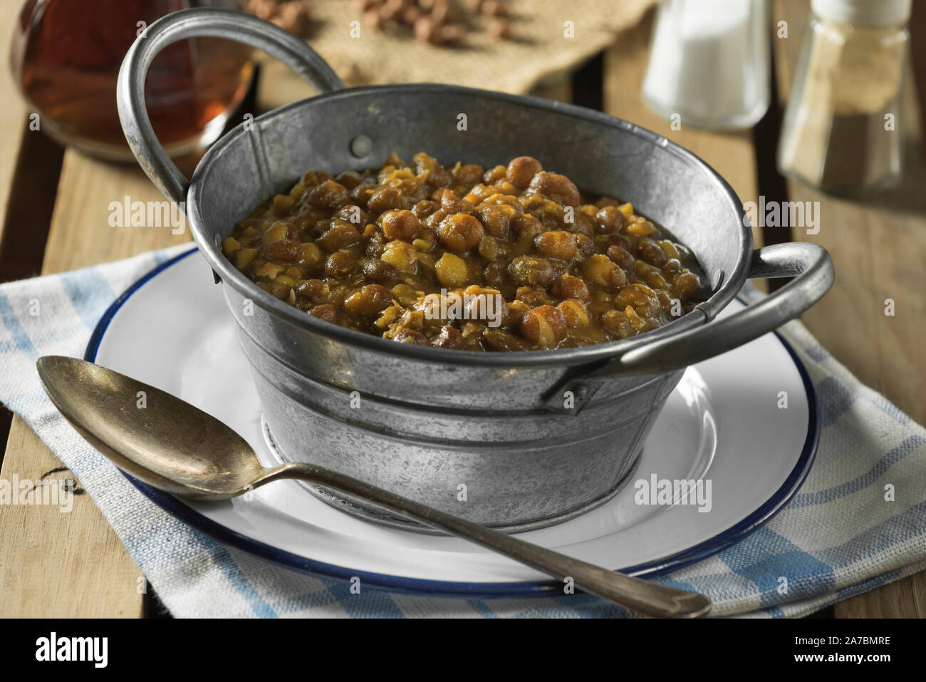Lancashire black peas. Food UK Stock Photo - Alamy
