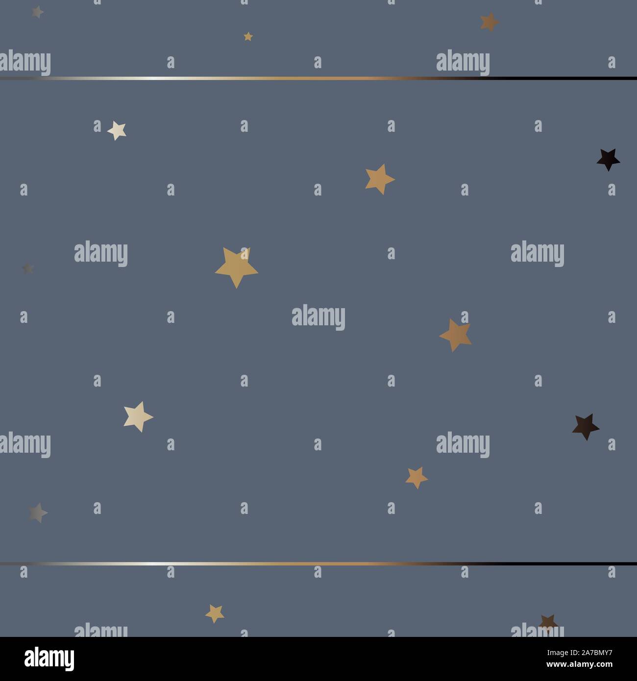 Cute Frame with golden stars on stripes on modern background. Vector ...