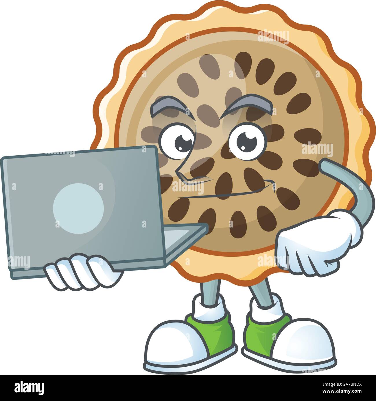 Cartoon chocolate pie character Stock Vector Images - Alamy