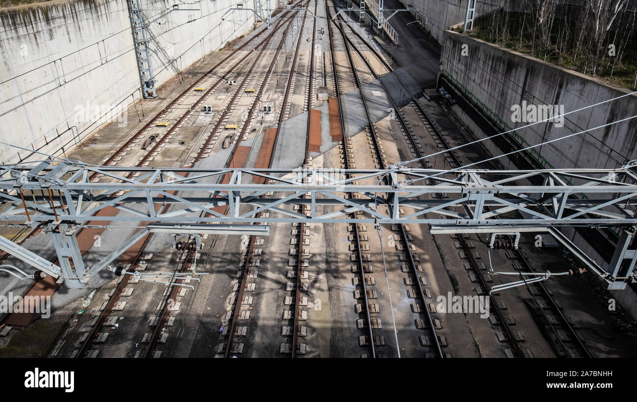Many tracks hi-res stock photography and images - Alamy