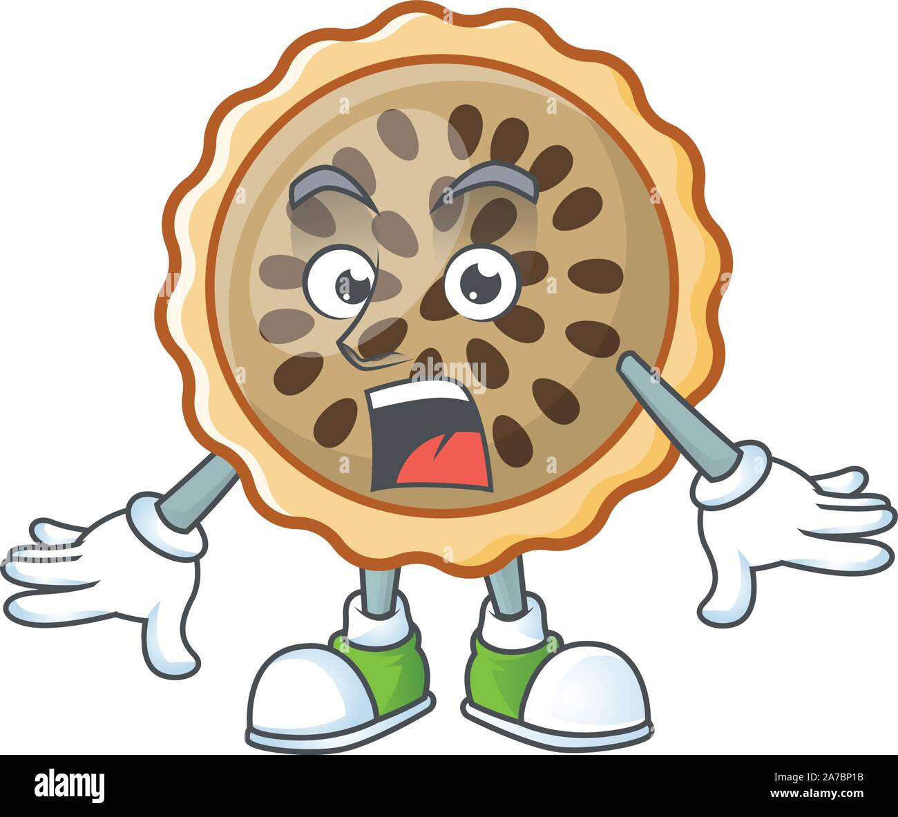 design pecan pie surprised with seeds topping Stock Vector Image & Art ...