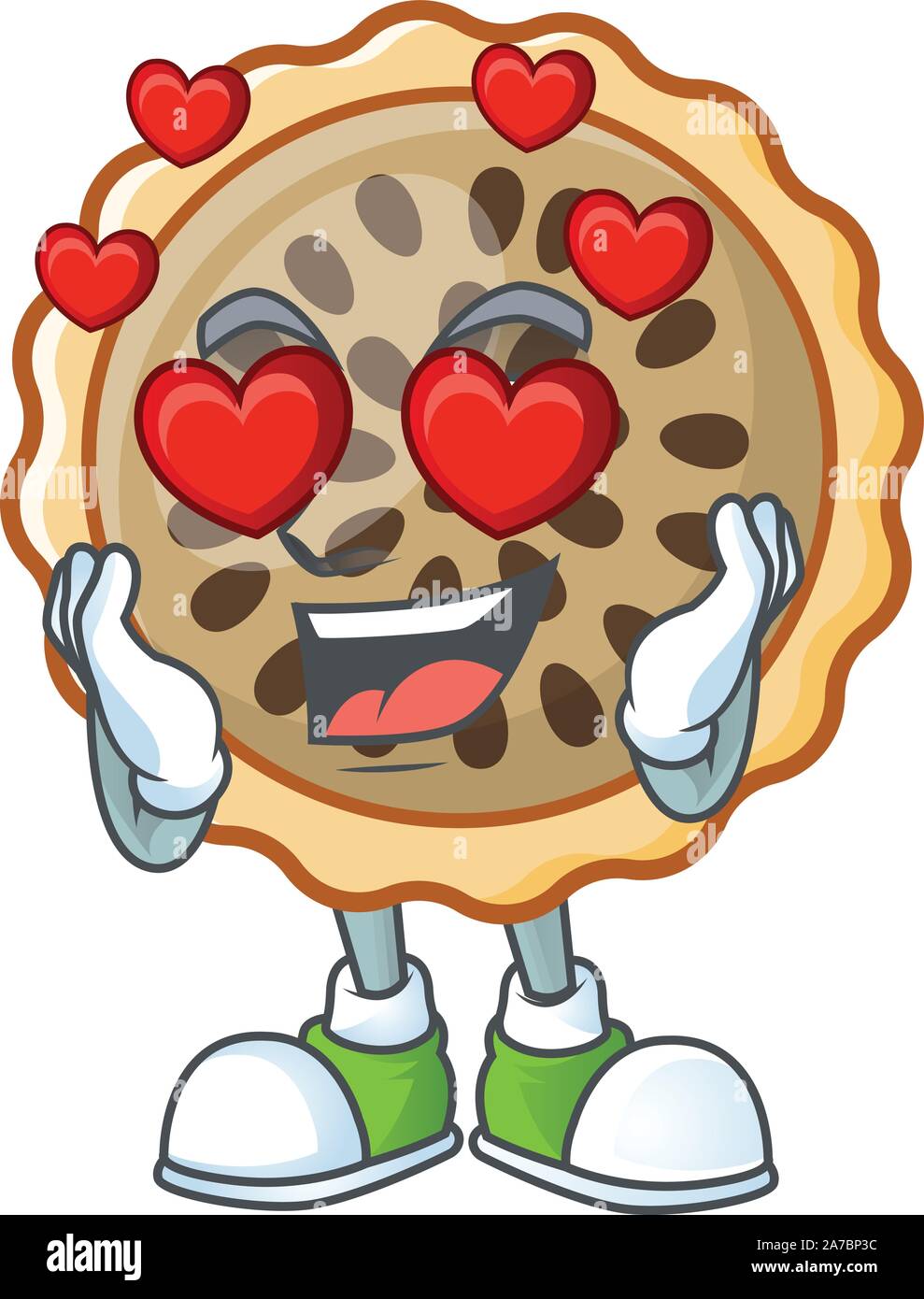 design pecan pie in love with seeds topping Stock Vector Image & Art ...