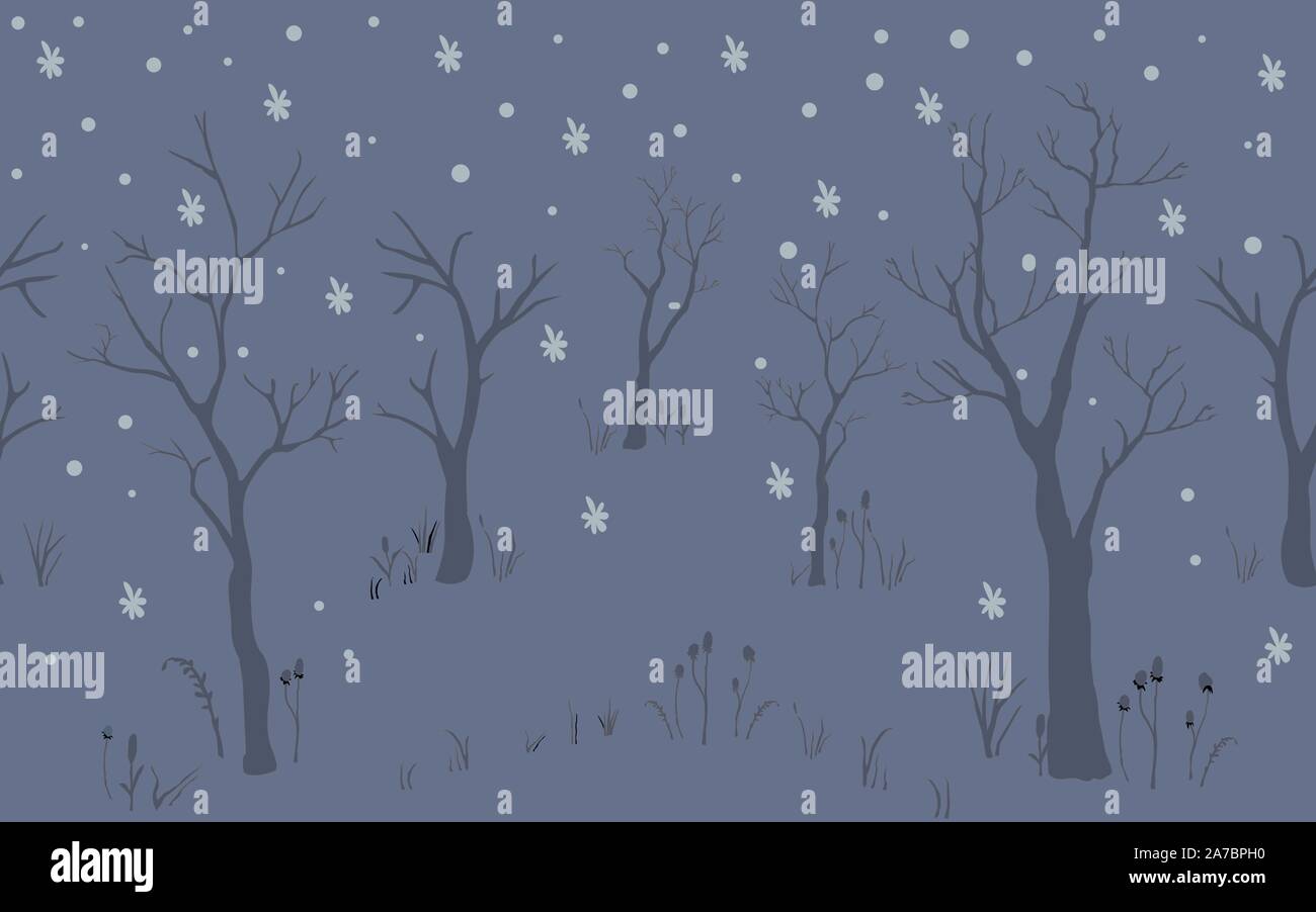 Winter Snowy Pattern. Falling Snow. Vector Illustration Stock Vector ...