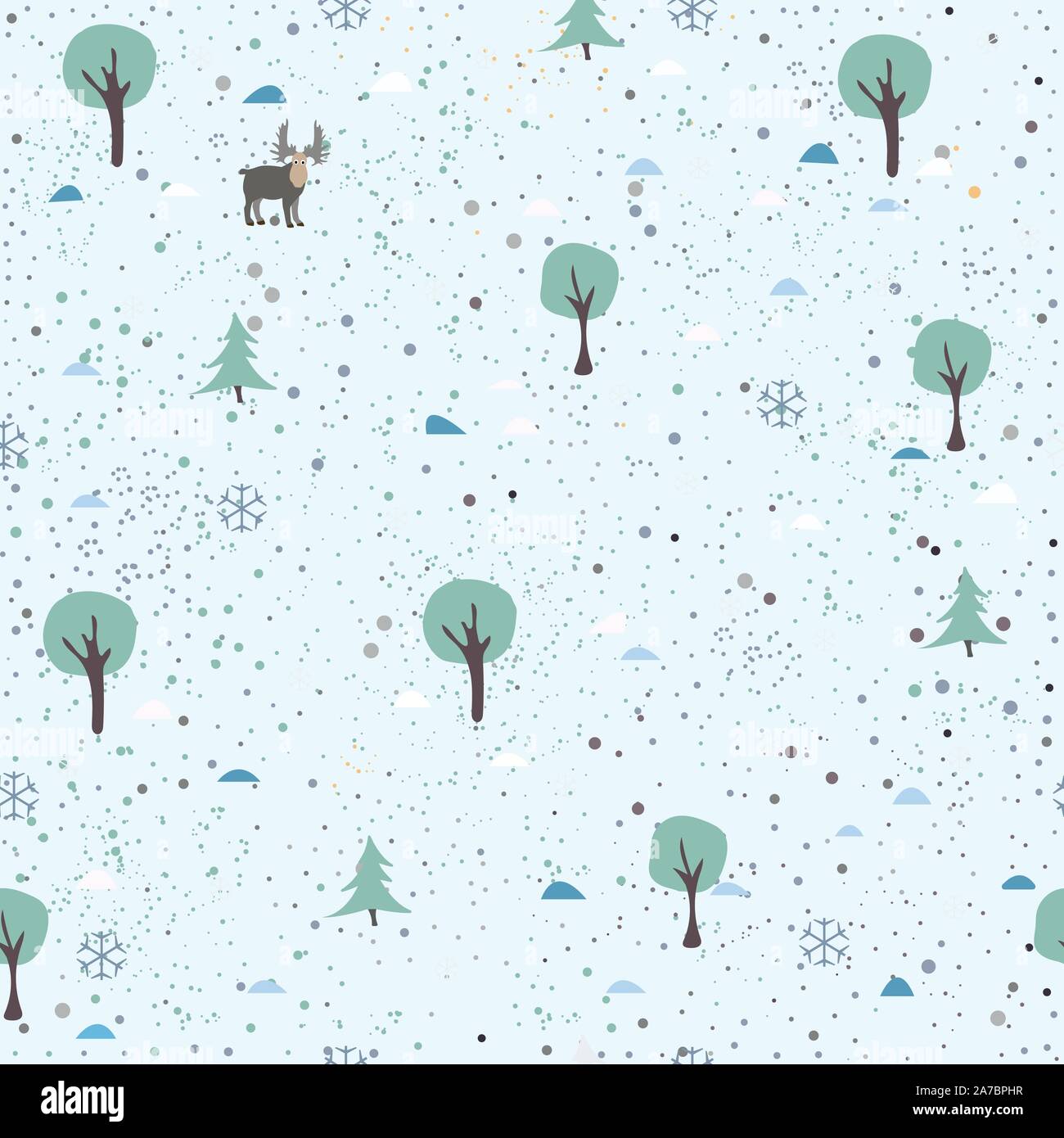 Seamless Tree Pattern. Vector Illustration Stock Vector Image & Art - Alamy