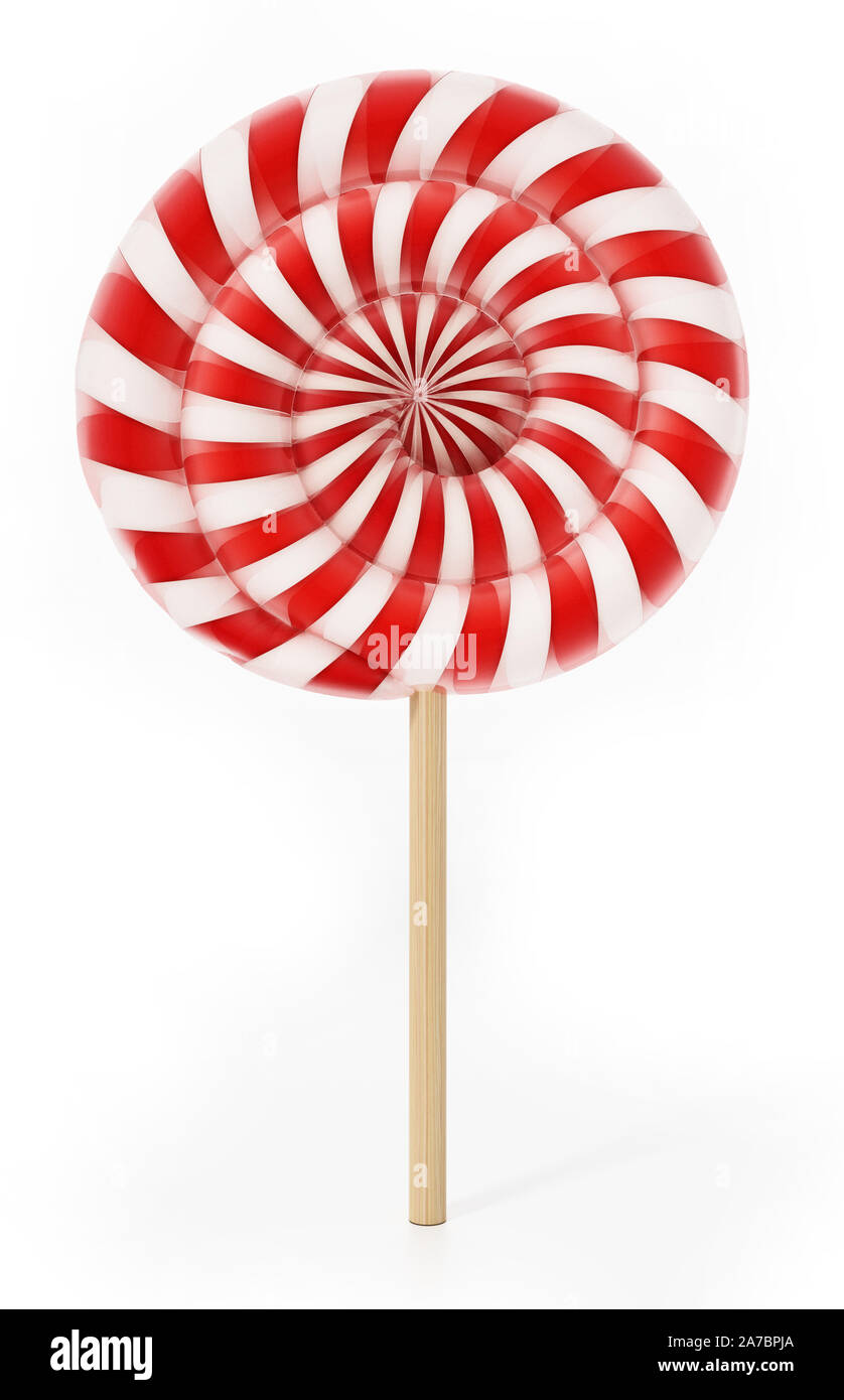 Lollipop isolated on white background. 3D illustration Stock Photo - Alamy