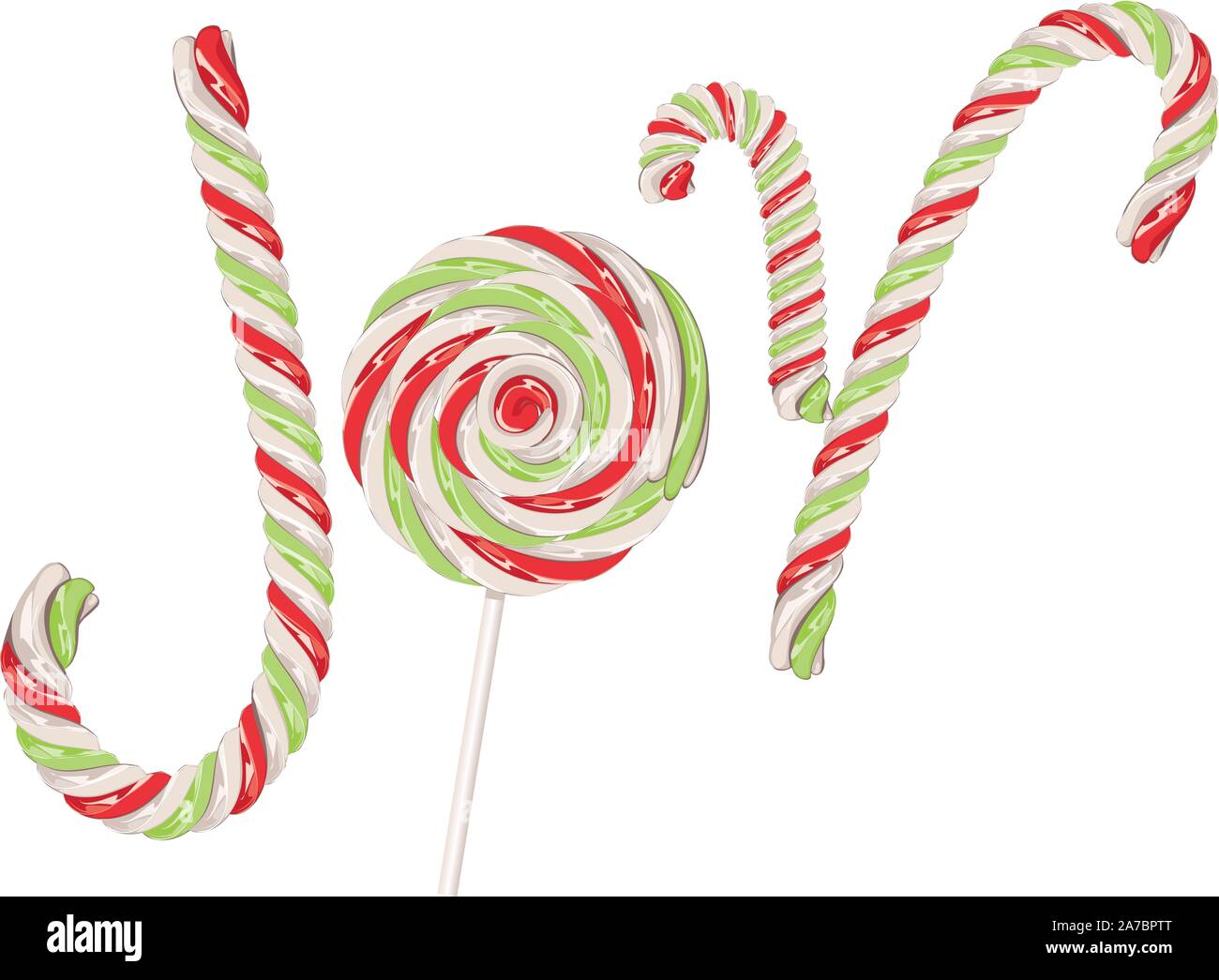 The word joy made out of sweet candy canes Stock Vector Image & Art - Alamy