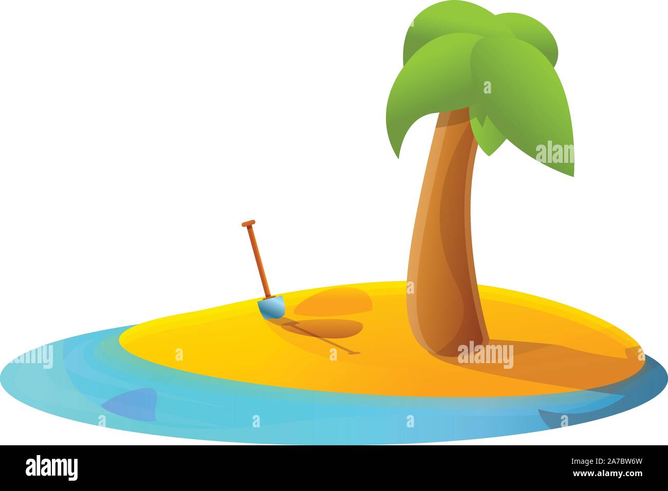 Empty pirate island icon. Cartoon of empty pirate island vector icon ...