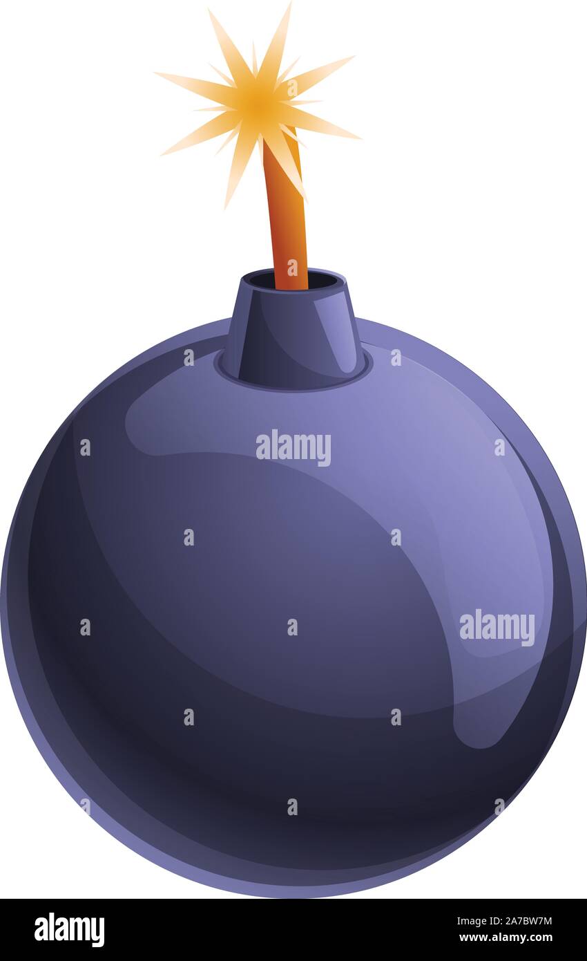Bomb icon. Cartoon of bomb vector icon for web design isolated on white ...