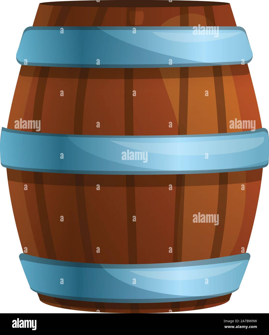 Wood barrel icon. Cartoon of wood barrel vector icon for web design ...