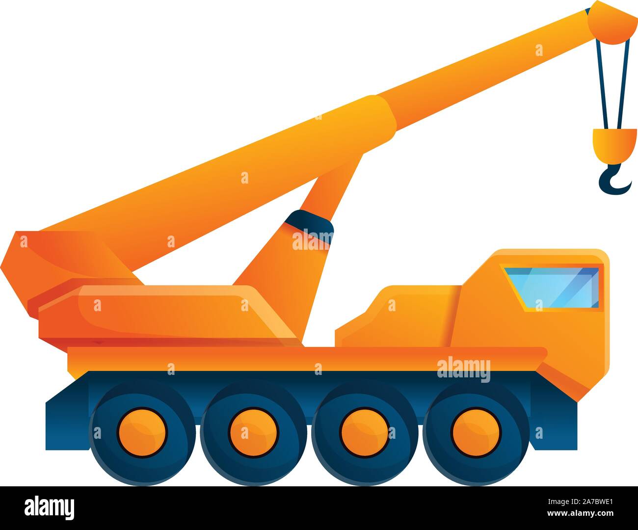 Cartoon Construction Crane