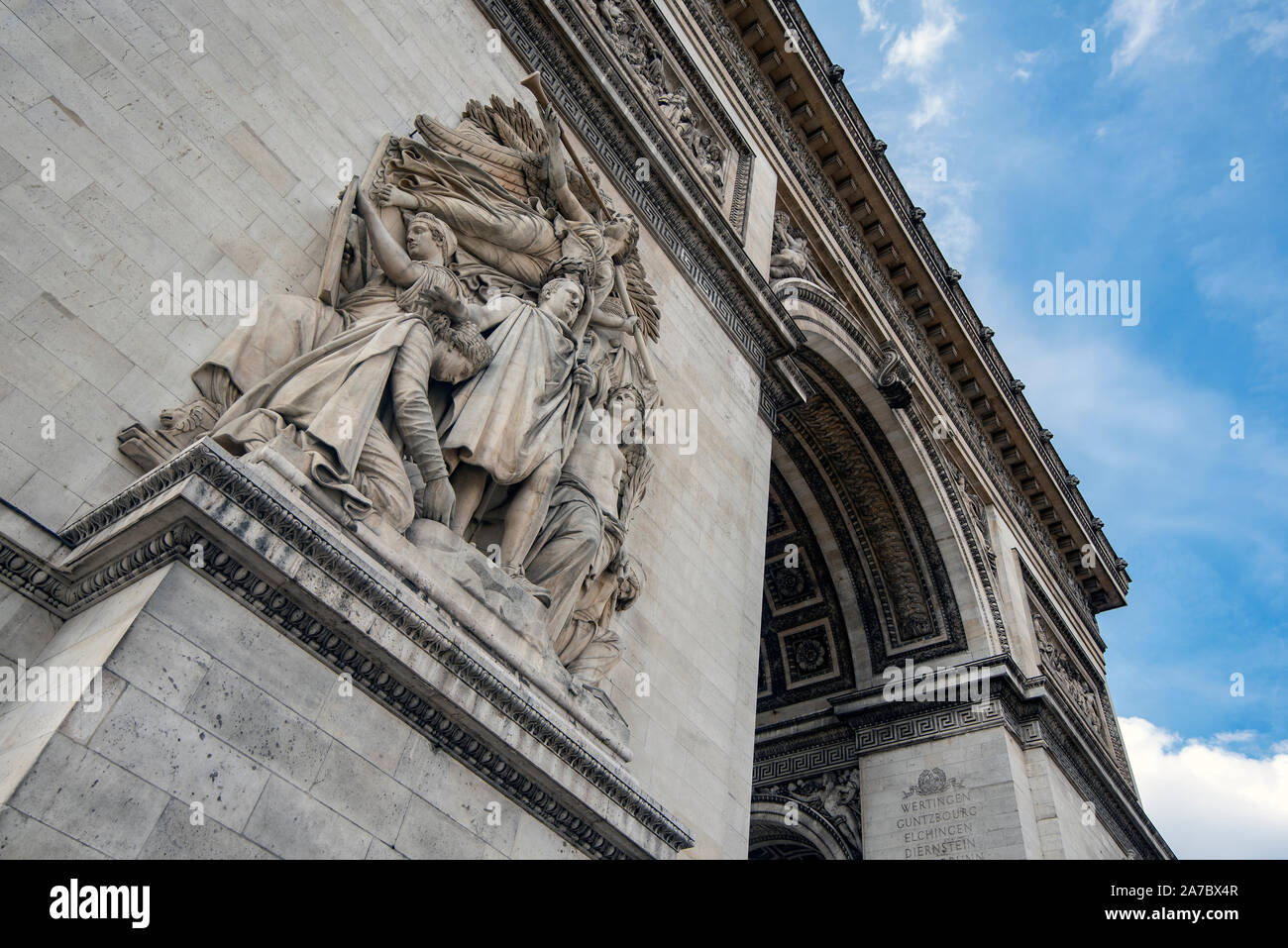 An emblematic monument of Paris, the Arch of Triumph, built between ...