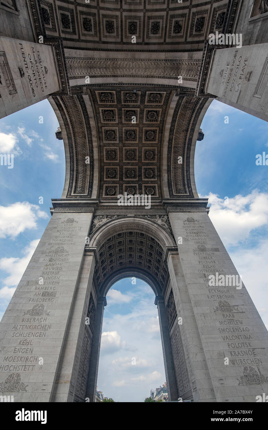 An emblematic monument of Paris, the Arch of Triumph, built between ...