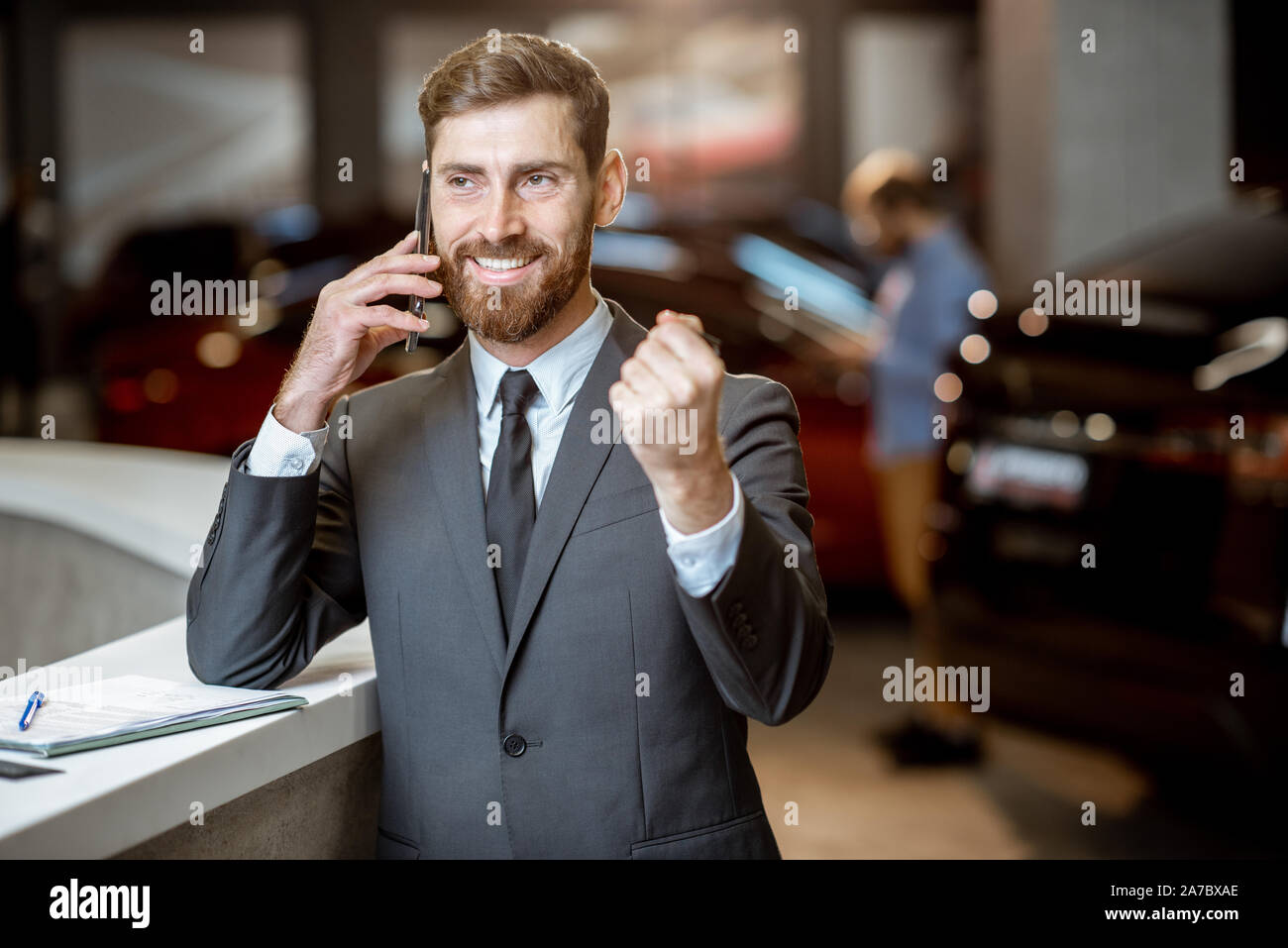 Excited business man talking hi-res stock photography and images - Alamy