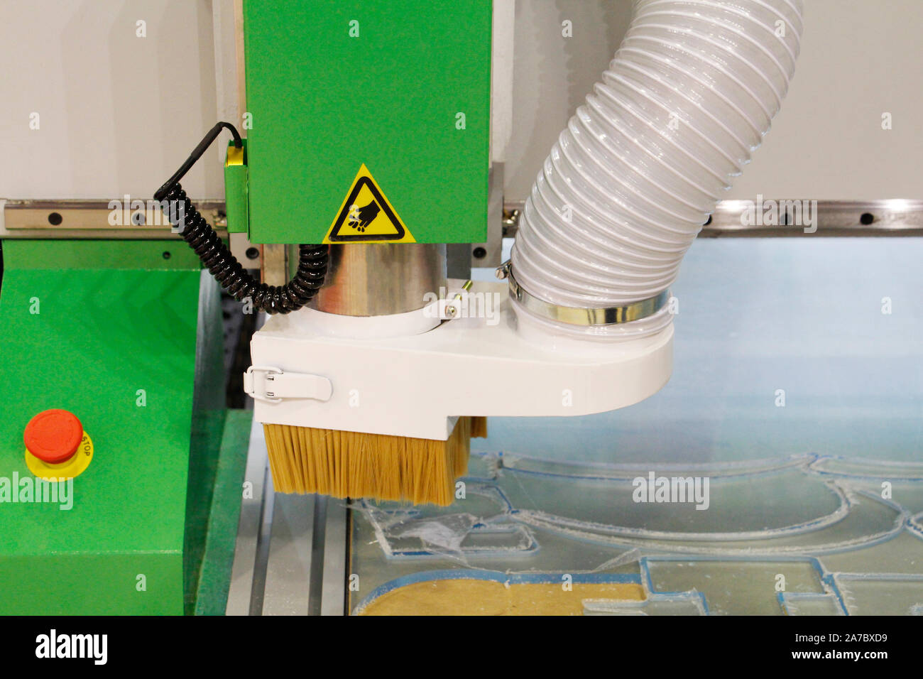 Water-cooled milling and engraving machine. CNC machine. Milling work ...