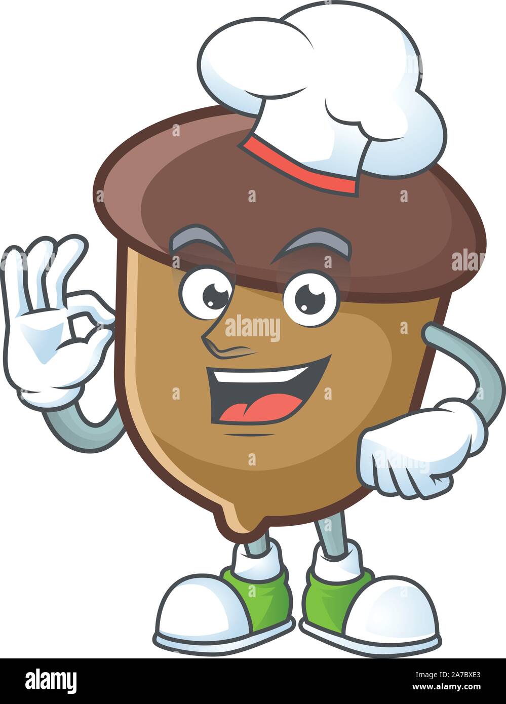 acorn mascot with chef on white background Stock Vector Image & Art - Alamy