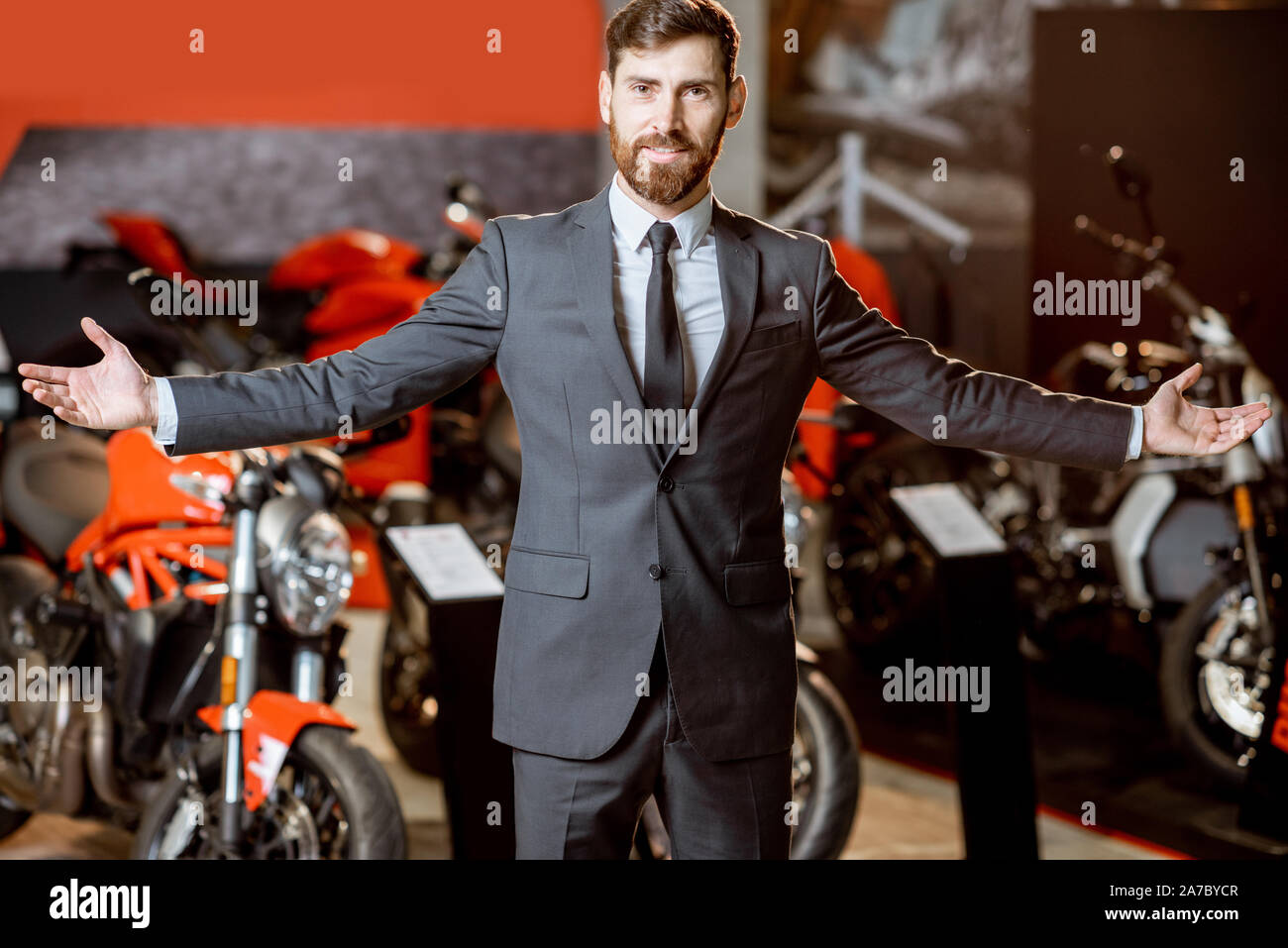 Motorcycle sales man hi-res stock photography and images - Alamy