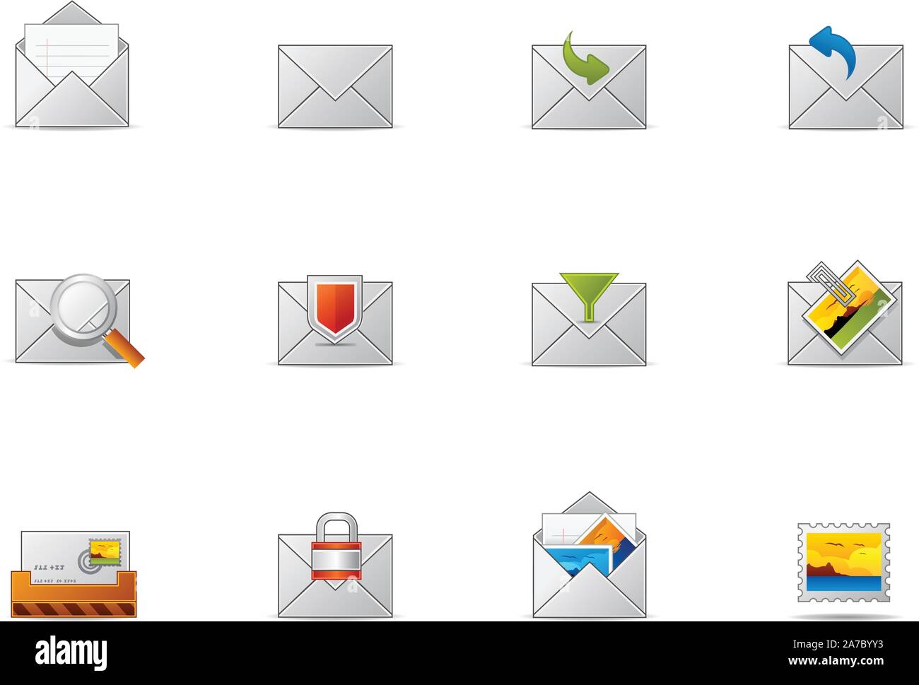 Commonly used email & Communication icons. Pixio set #10 Stock Vector ...