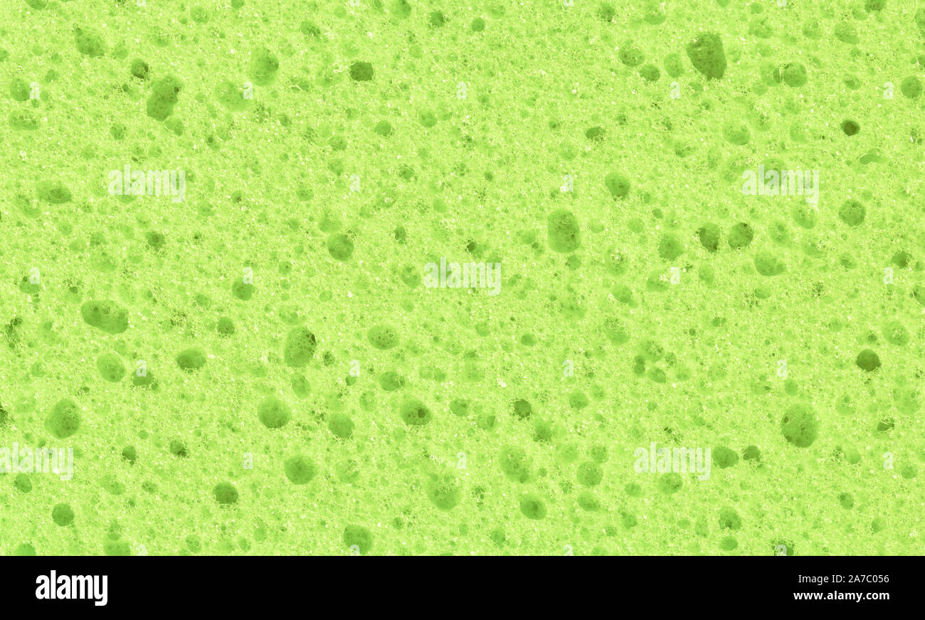 Sponge isolated, used for cleaning, filled with air bubbles Stock Photo ...