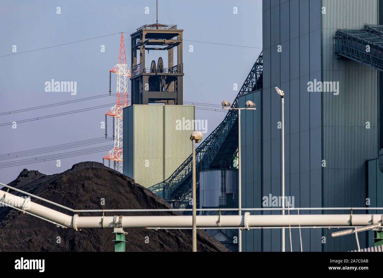 The former coal mine of the Walsum colliery, shaft 1, on the site of ...