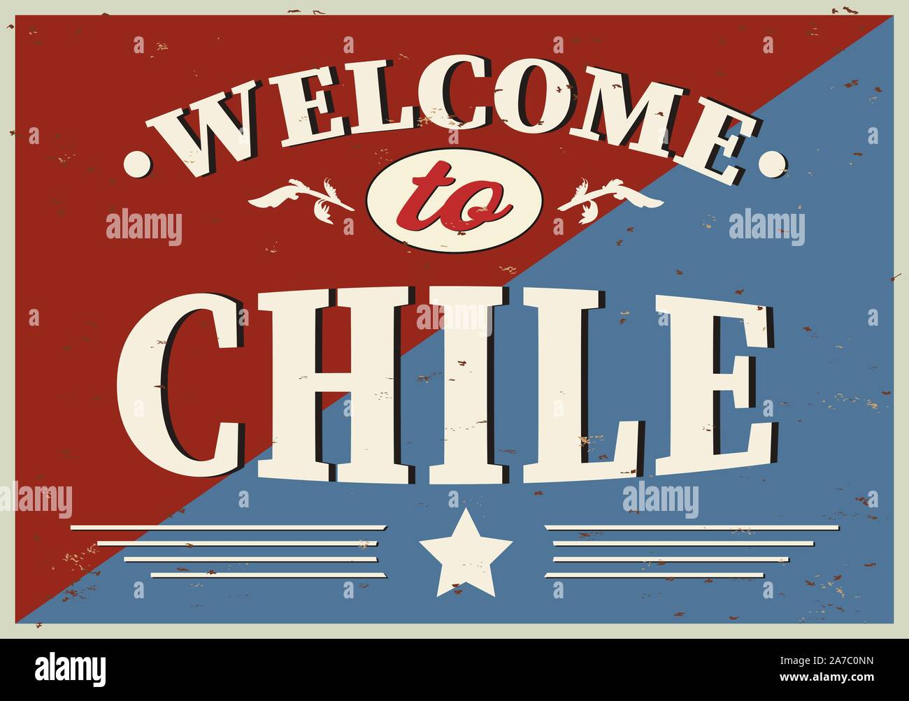 Welcome to CHILE illustration design on a white Background Stock Vector ...