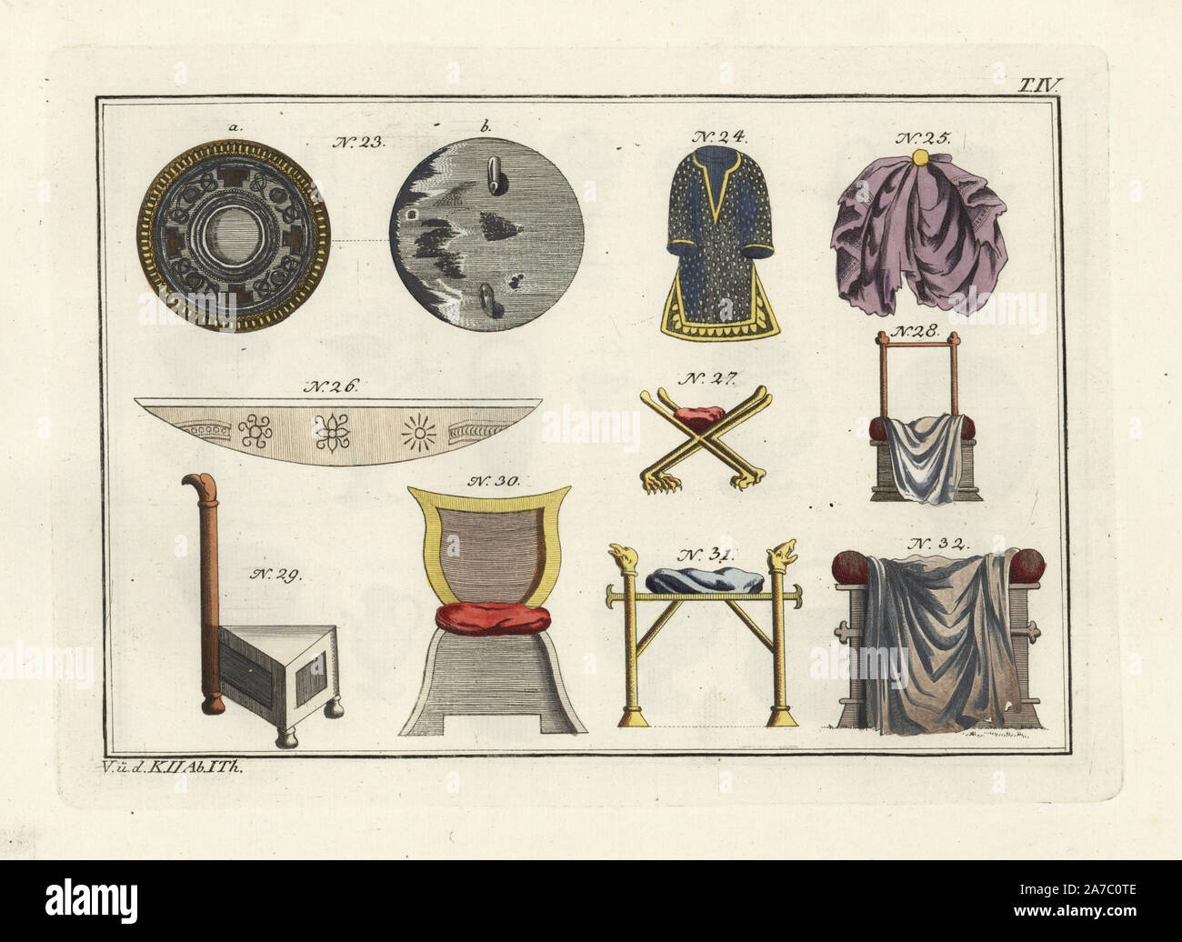 Anglo Saxon buckle 23, surtout 24, cloak 25, embroidery 26, and thrones ...